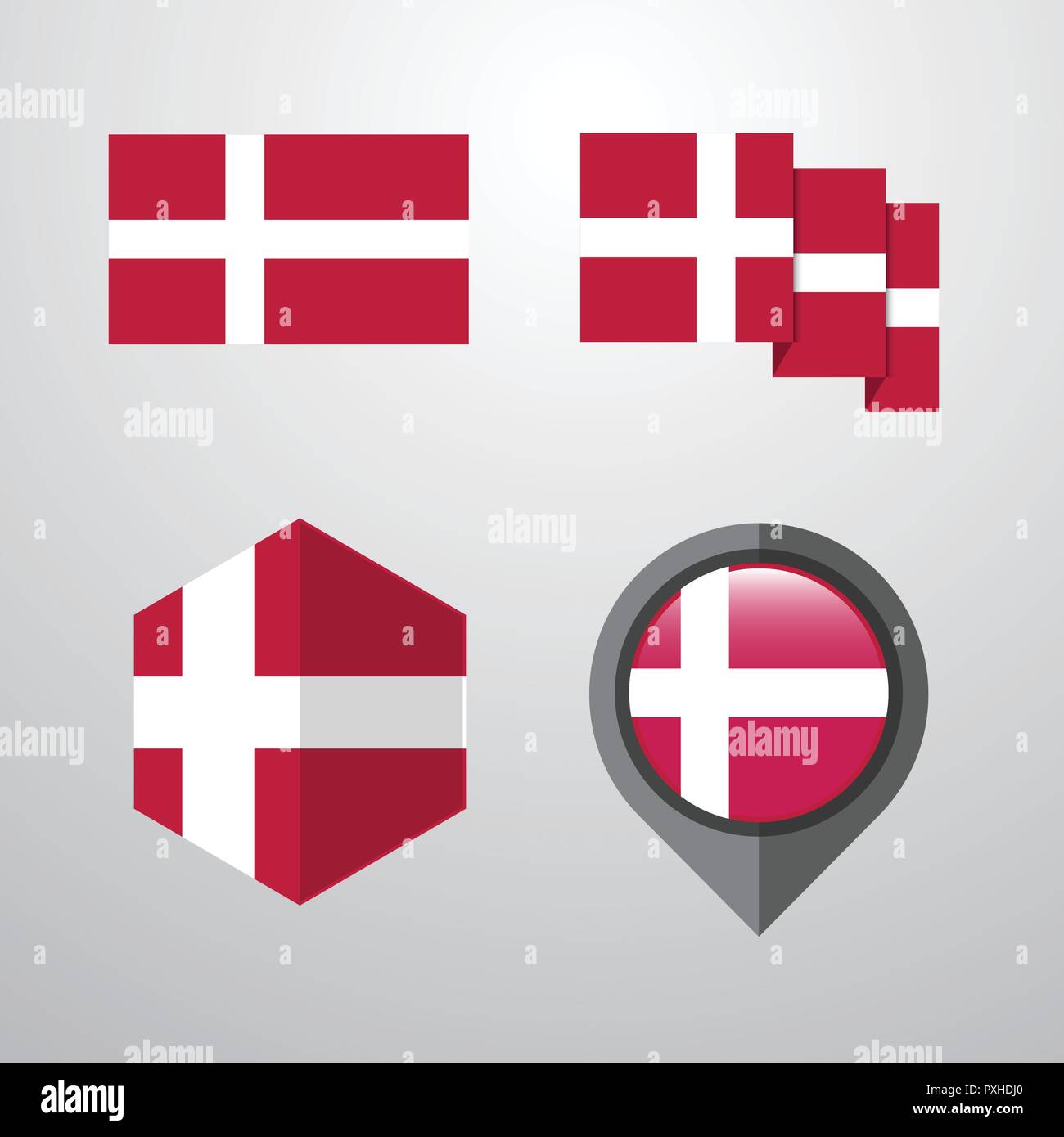 Denmark logo map icon vector hi-res stock photography and images - Alamy