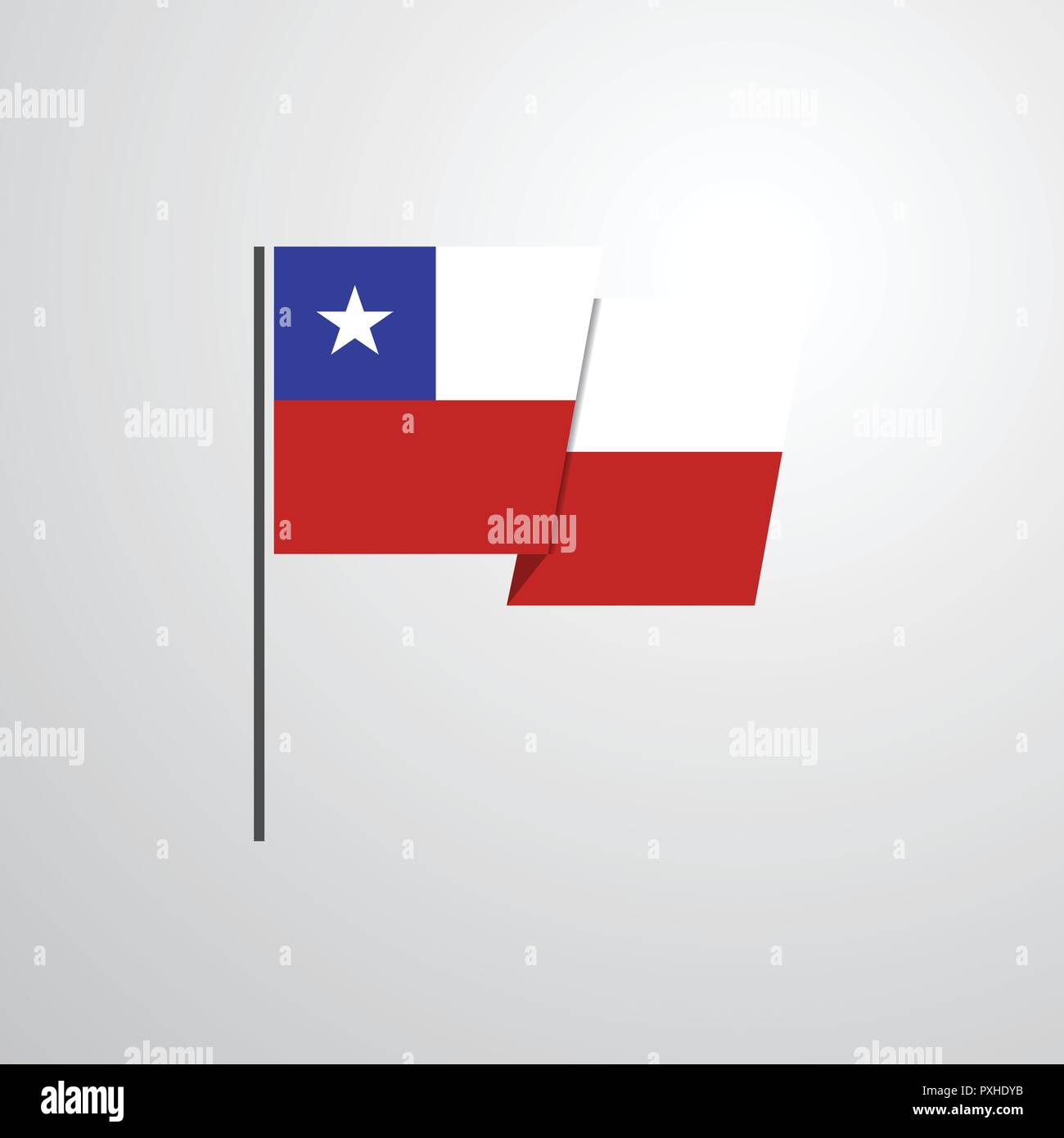 Chile waving Flag design vector Stock Vector Image & Art - Alamy