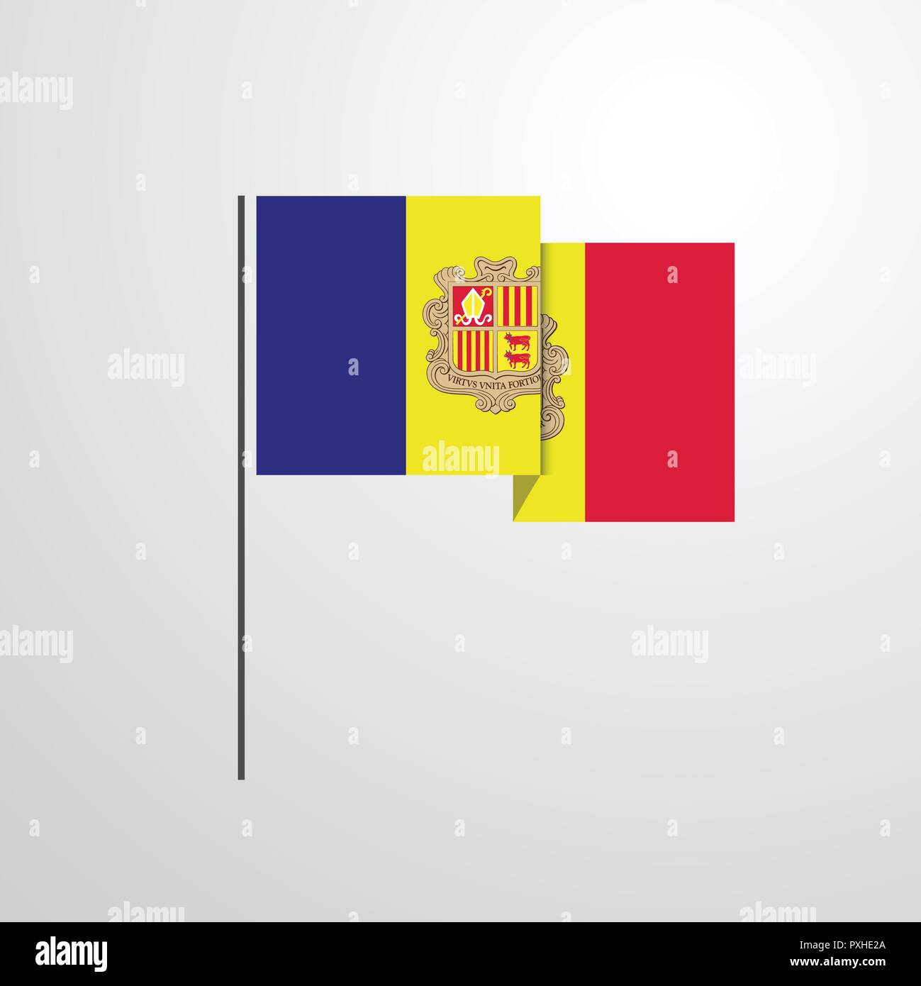 Andorra waving Flag design vector Stock Vector Image & Art - Alamy