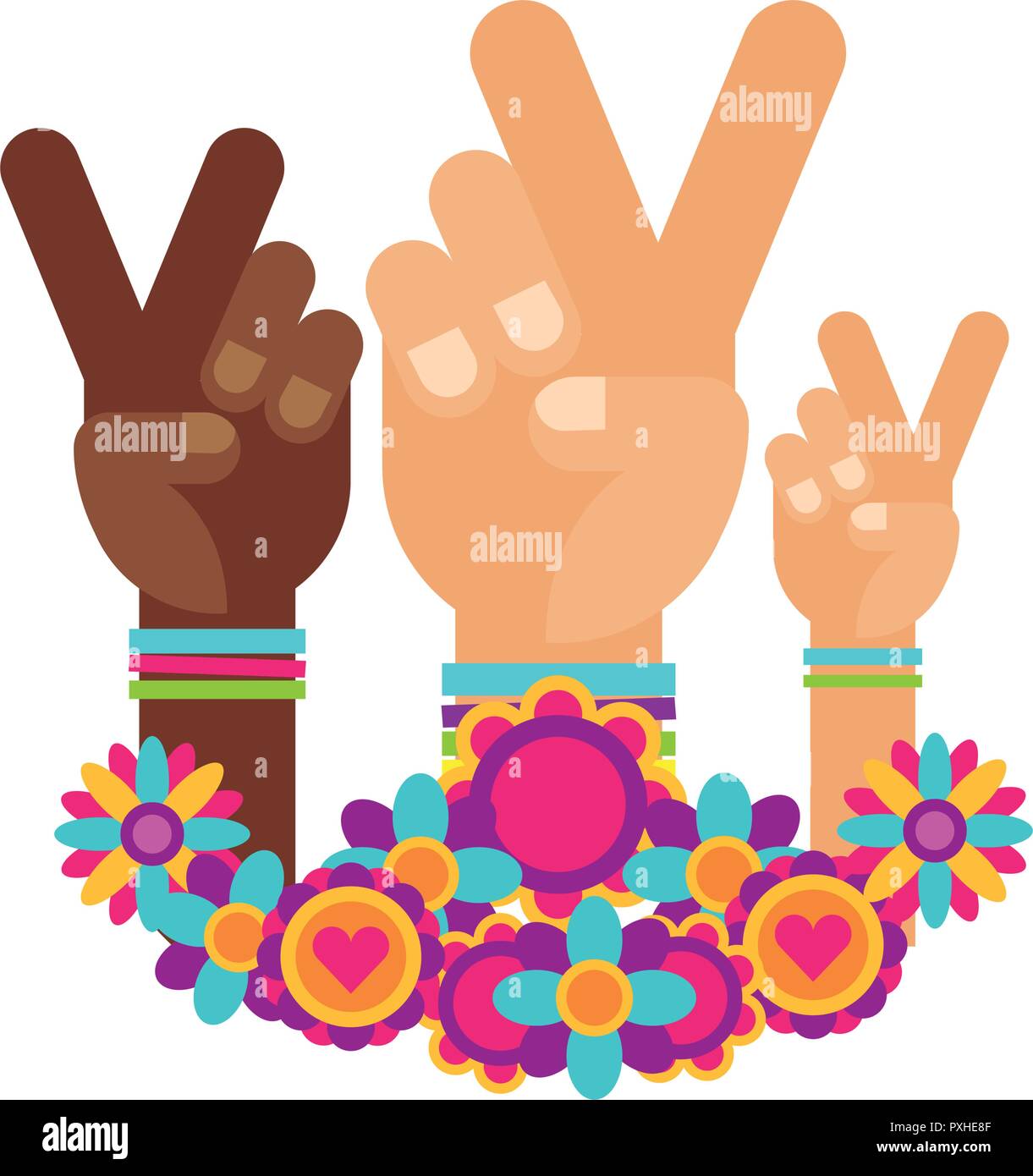 60s Hand Peace Symbol High Resolution Stock Photography and Images - Alamy