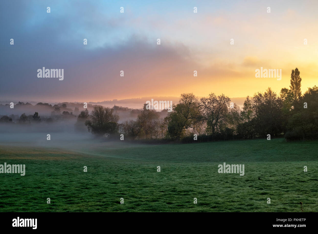 Fog lying over landscape hi-res stock photography and images - Alamy