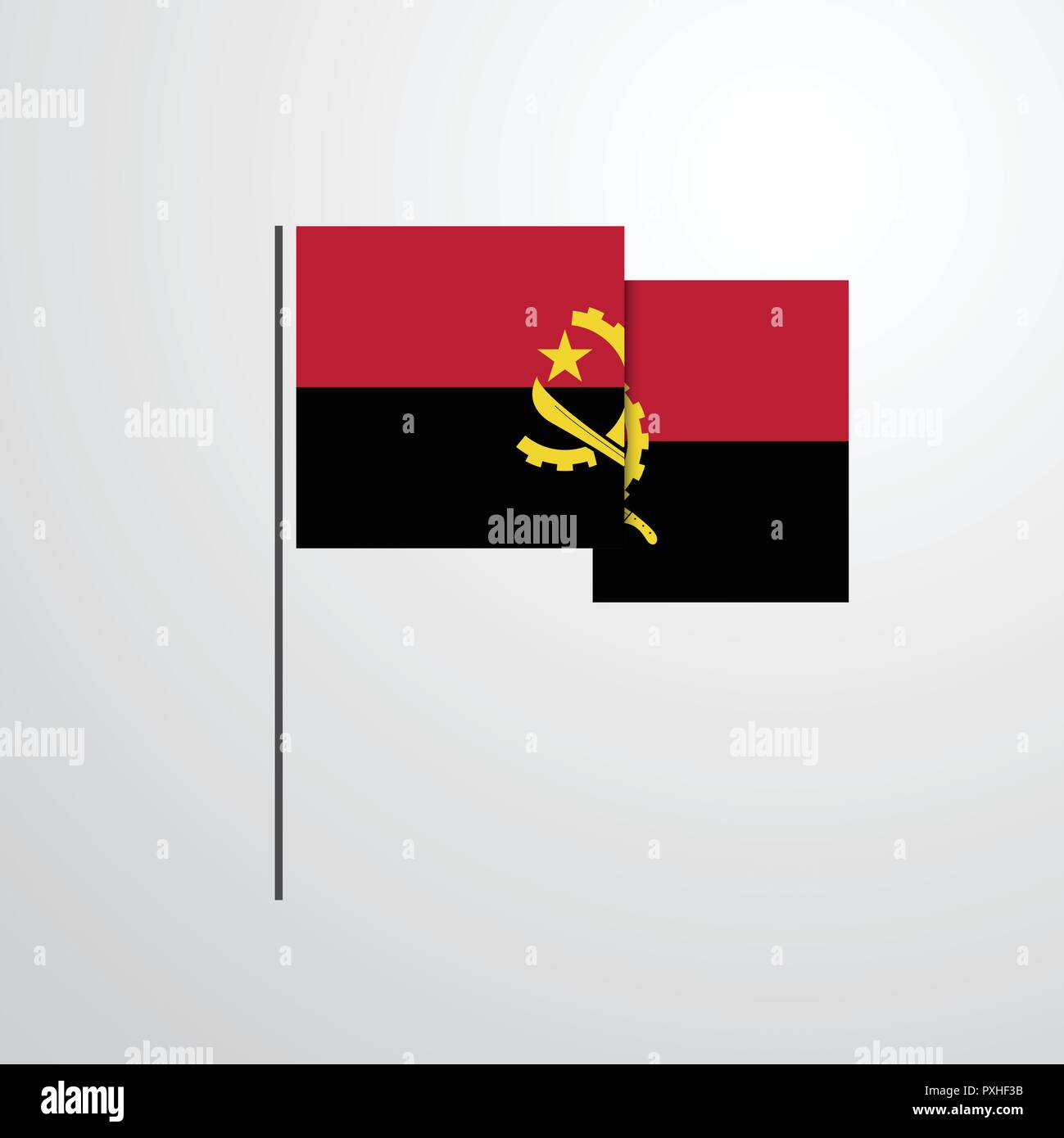 Angola waving Flag design vector Stock Vector Image & Art - Alamy