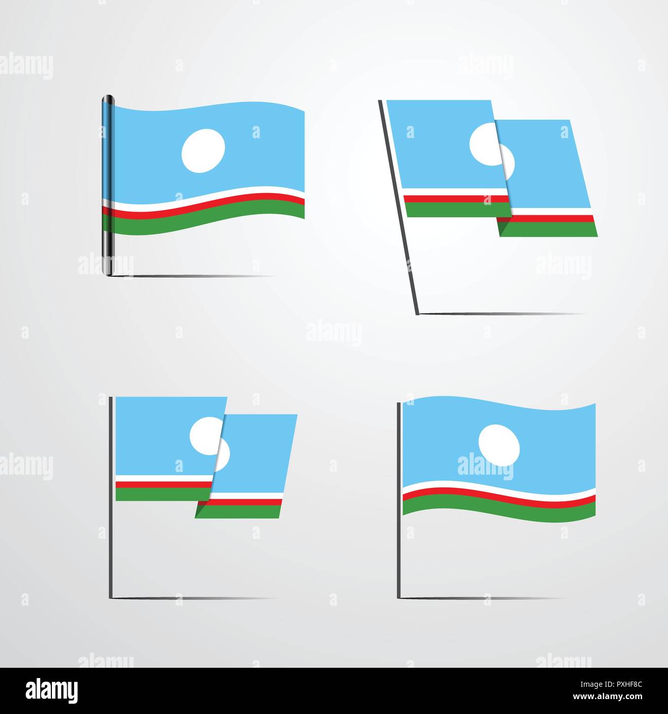 Flag of sakha Stock Vector Images - Alamy