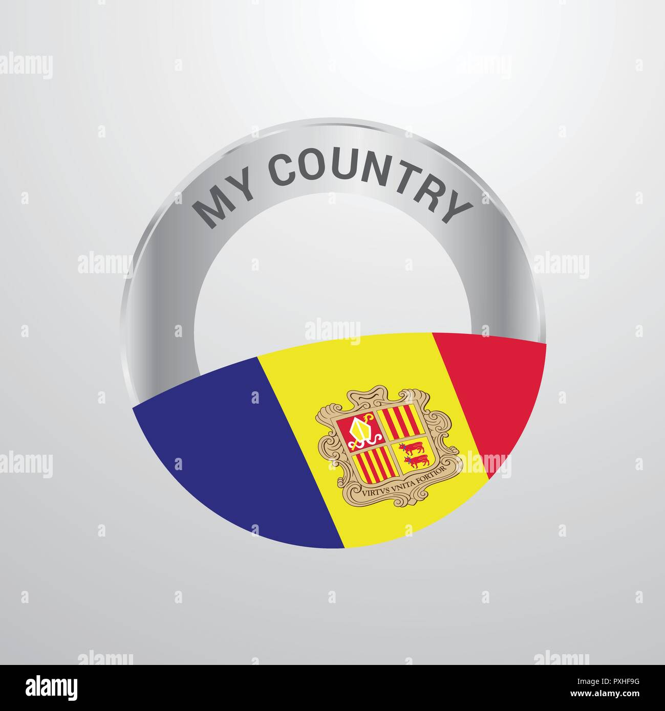 Round flag of andorra Stock Vector Images - Alamy