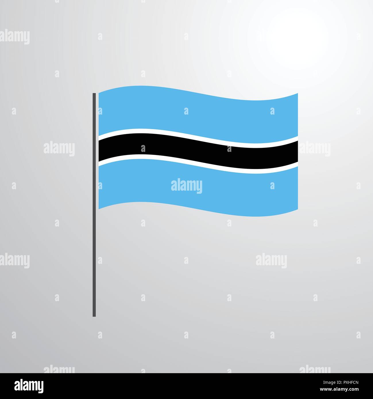 Botswana waving Flag Stock Vector Image & Art - Alamy
