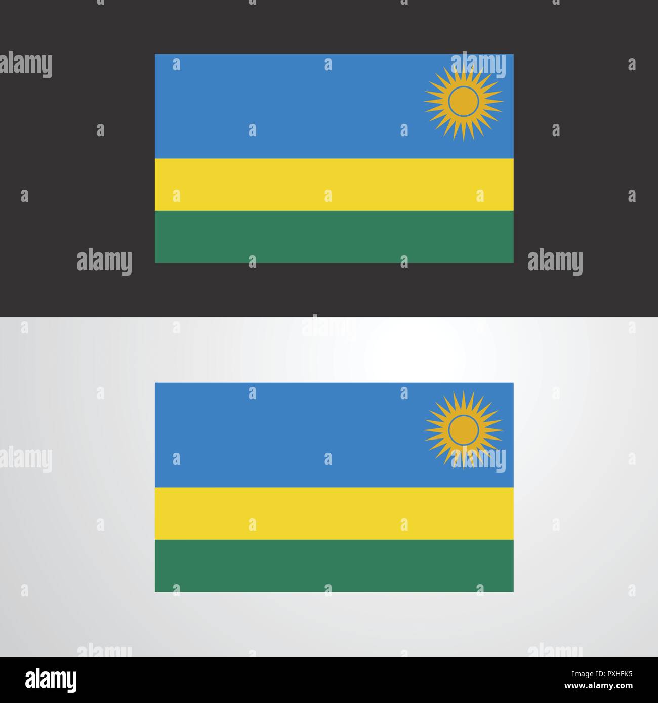 Wavy rwandan flag Stock Vector Images - Alamy