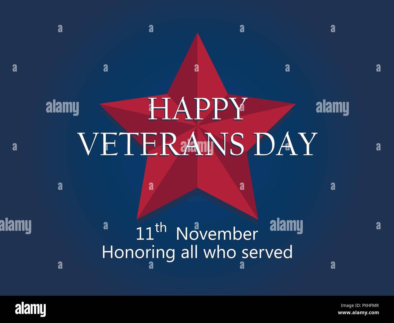Happy Veterans Day 11th of November. Honoring all who served. Red five ...