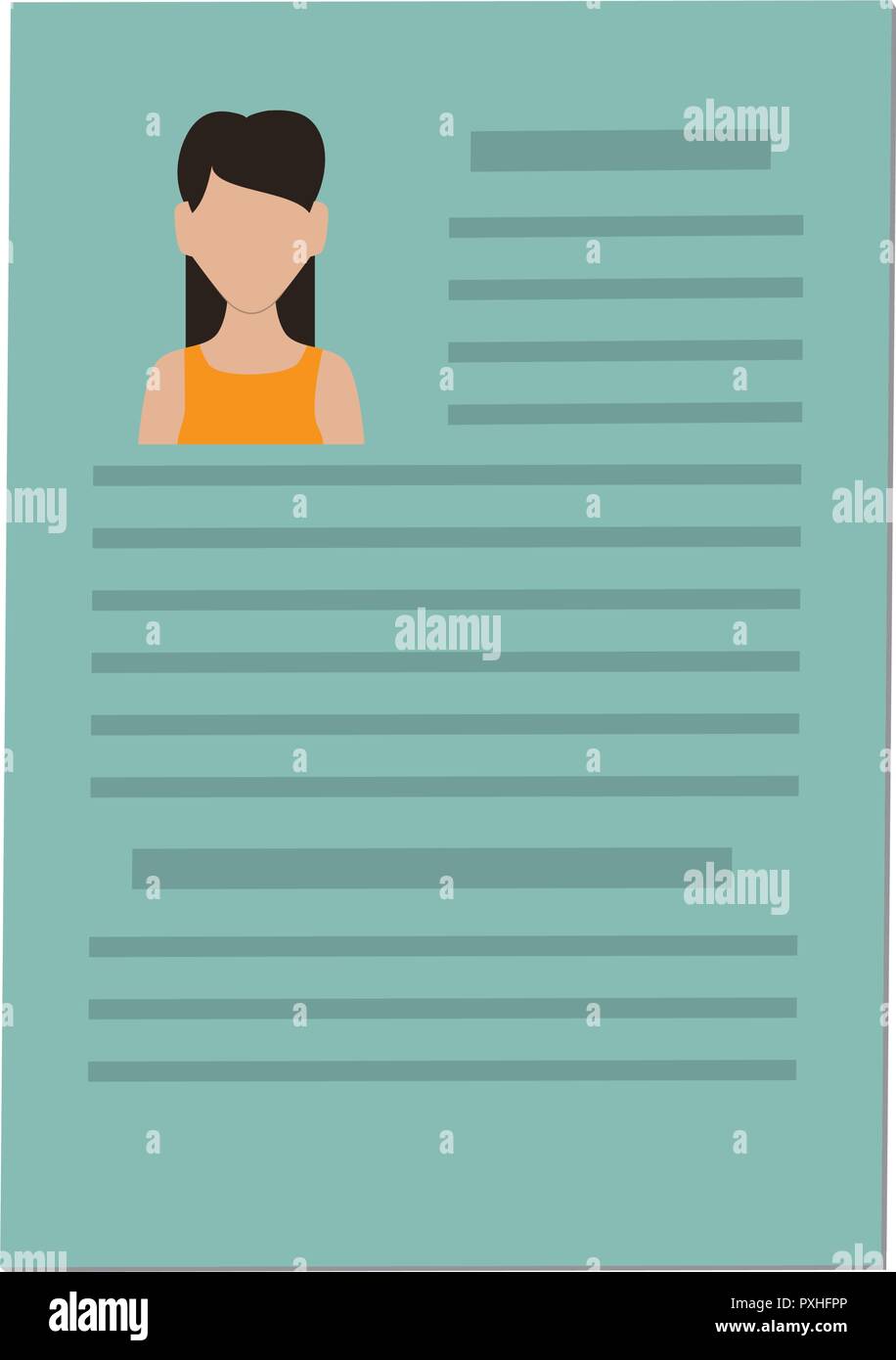 curriculum vitae paper document vector illustration design Stock Vector ...