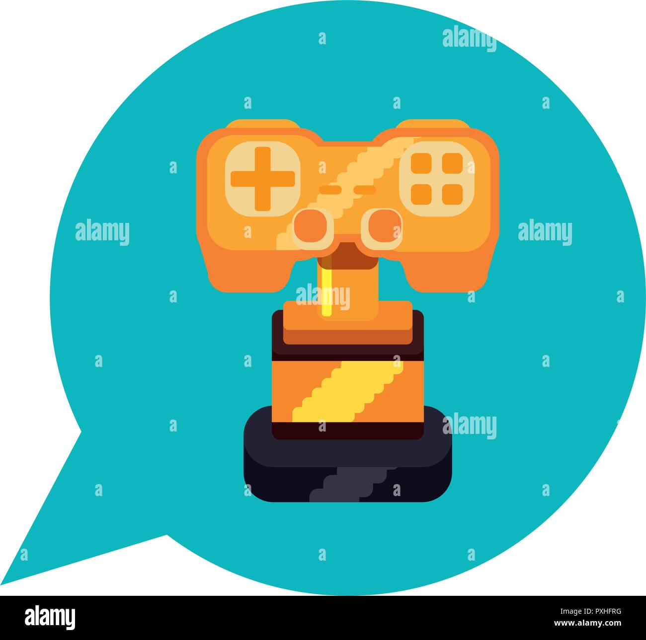 trophy award with video game control vector illustration design Stock ...