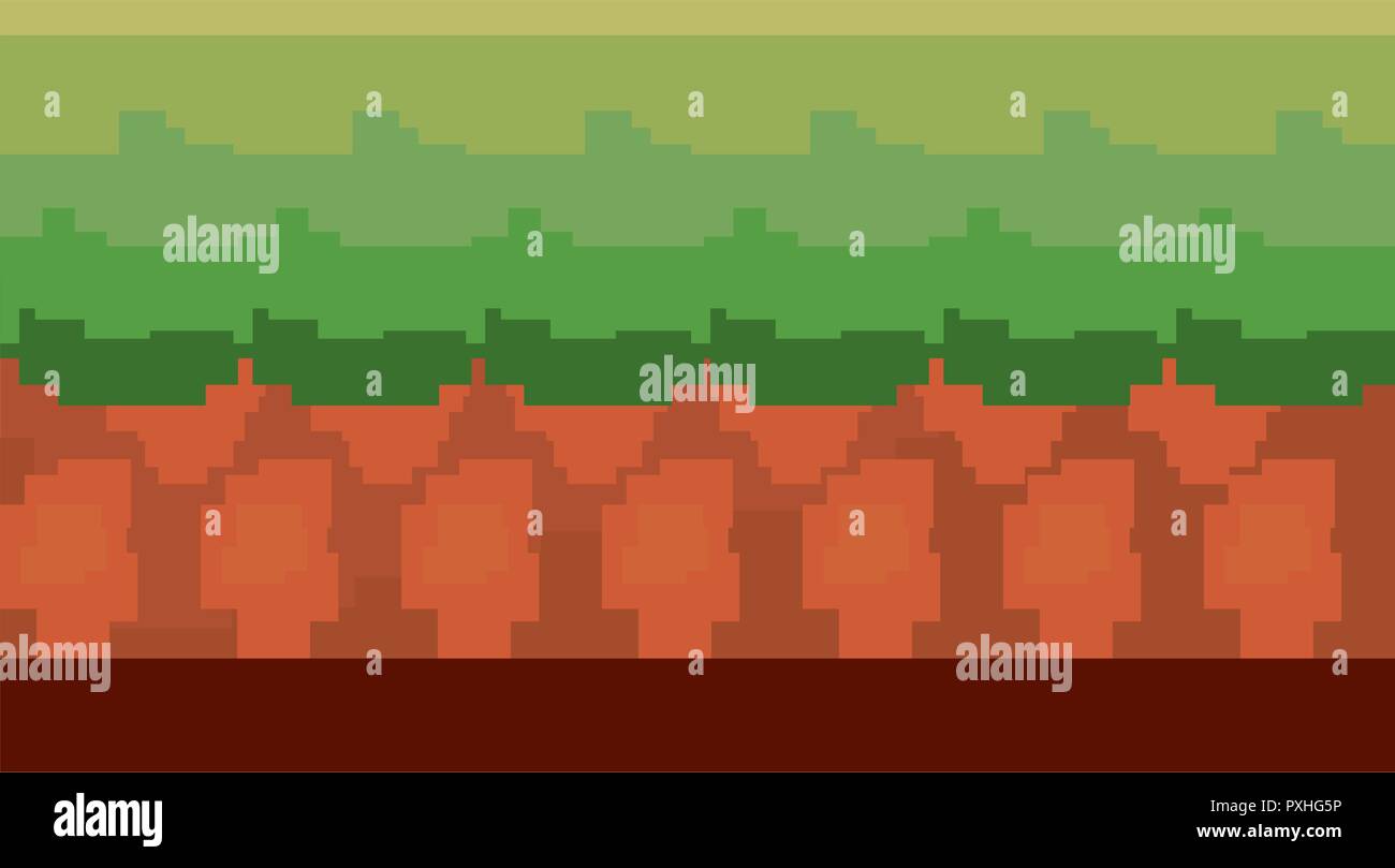 Pixel art video game ground hi-res stock photography and images - Alamy