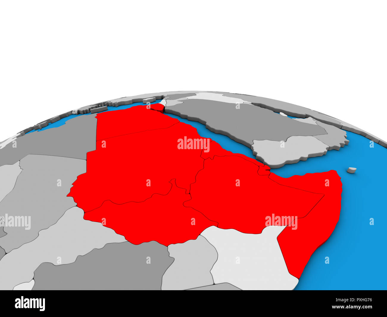 Map of northeast africa hi-res stock photography and images - Alamy