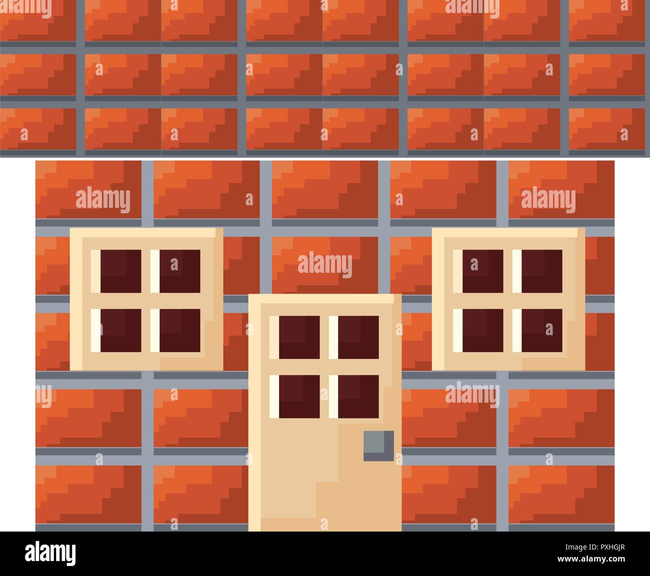 Pixel facade Stock Vector Images - Alamy