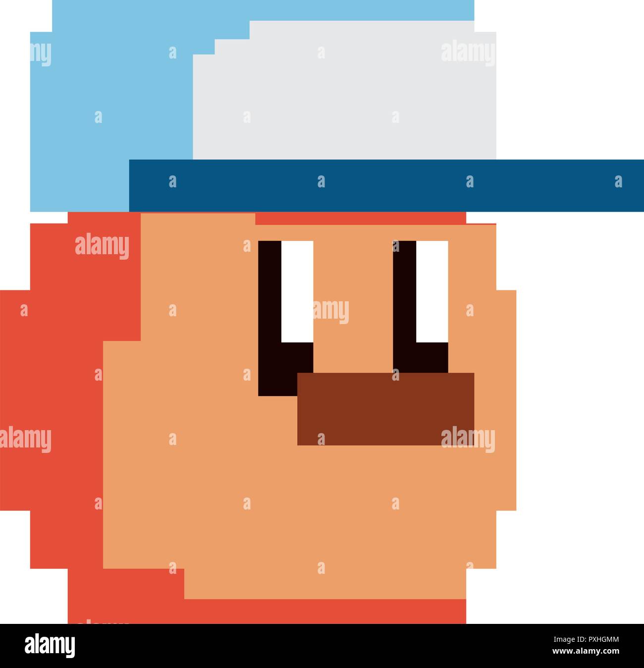 pixel video game character with cap vector illustration Stock Vector ...