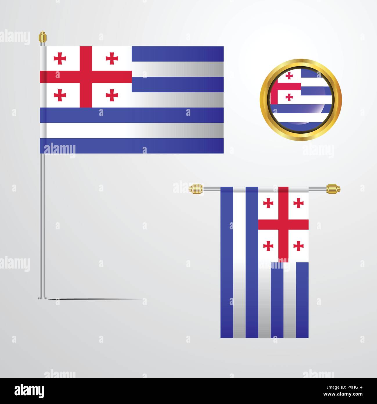Flag of ajaria Stock Vector Images - Alamy