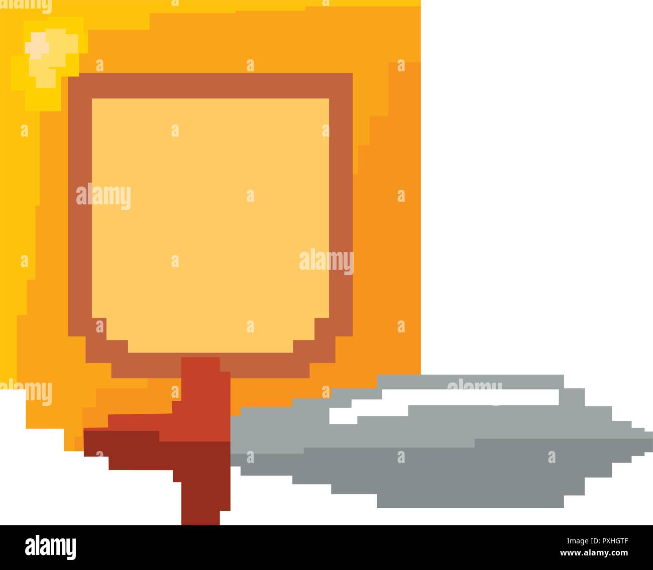 sword and shield pixel video game vector illustration Stock Vector ...