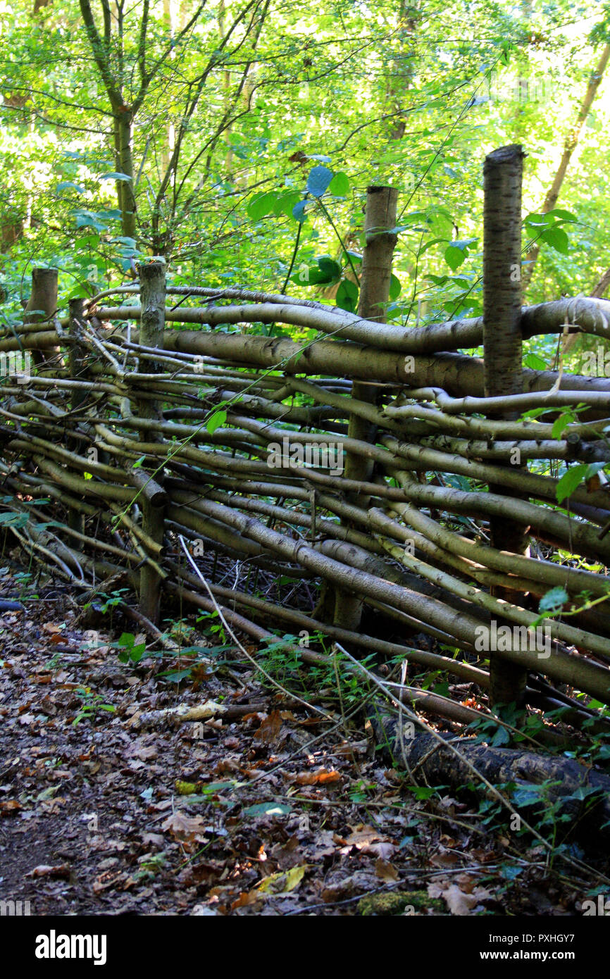 Fence made of branches hi-res stock photography and images - Alamy