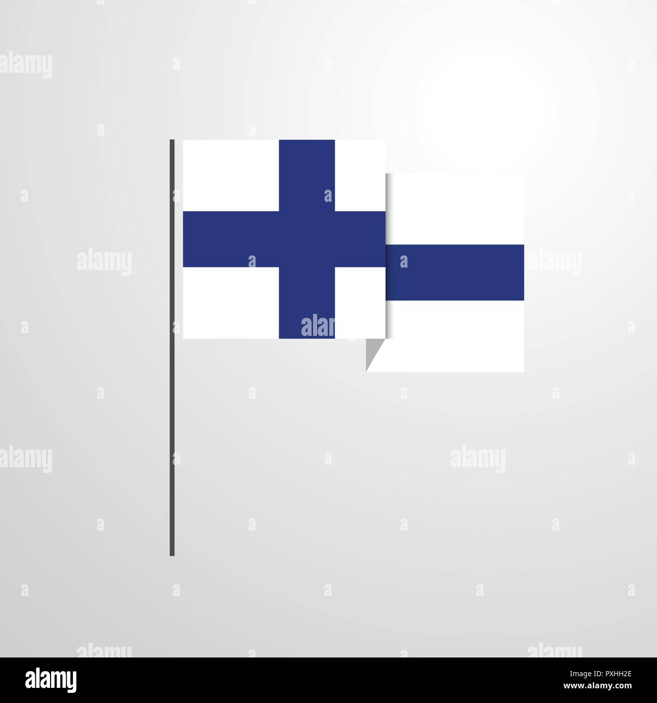 Finland waving Flag design vector Stock Vector Image & Art - Alamy