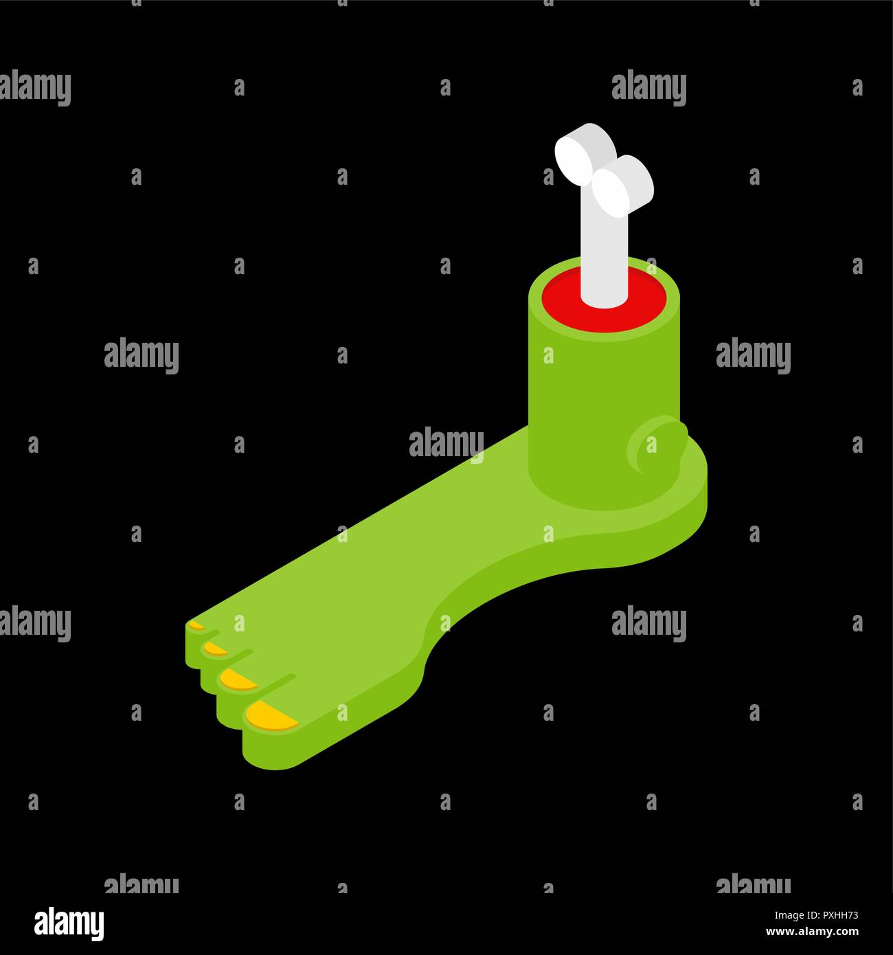 Zombie foot Bone and leg. Vector illustration Stock Vector Image & Art ...