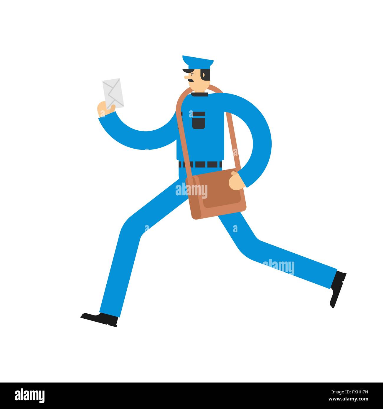 Postman hat with sign Stock Vector Images - Alamy