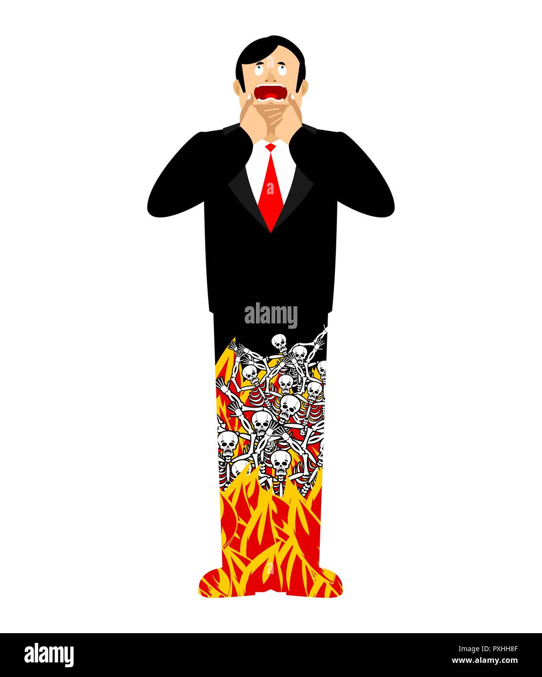 Feet to the fire Stock Vector Images - Alamy