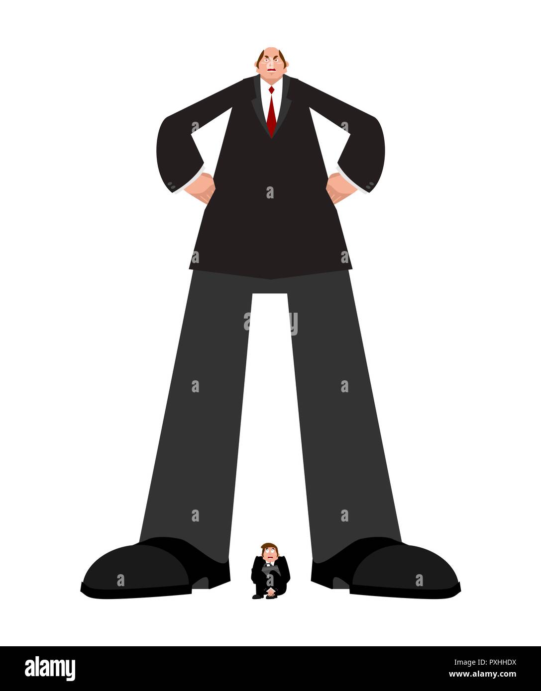 Big Man Little Man Fight Cut Out Stock Images & Pictures - Alamy