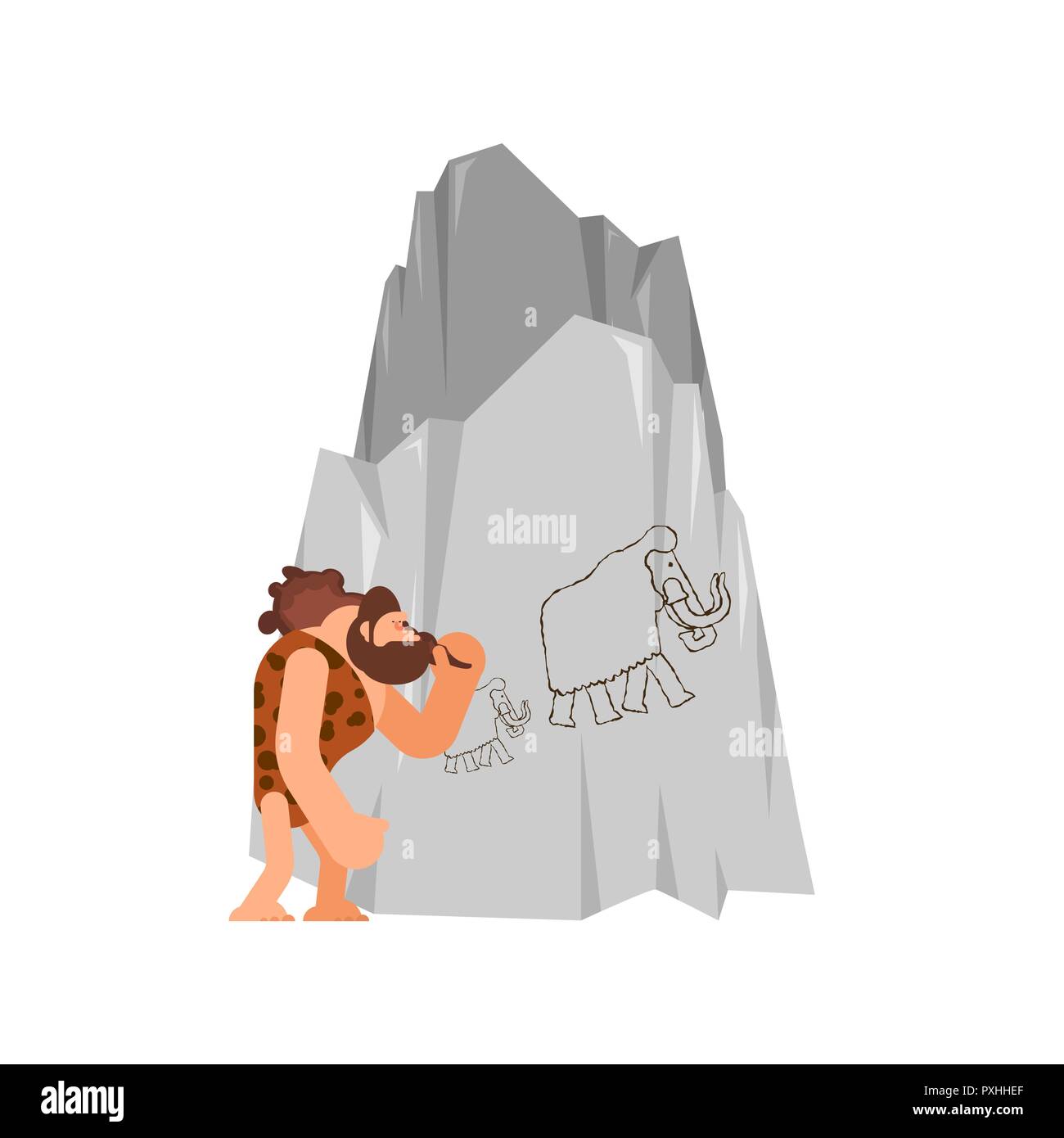 Paleolithic man clothes Cut Out Stock Images & Pictures - Alamy