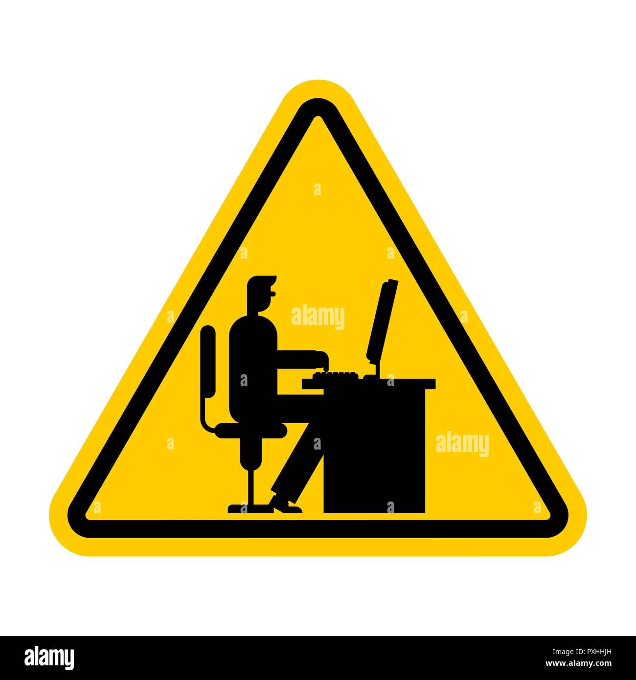 Businessman at work road sign Stock Vector Images - Alamy