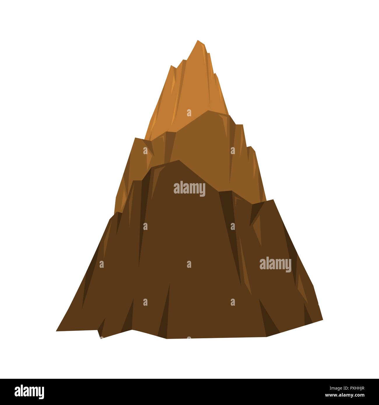 Mountain isolated. High rock rock. Hill Vector Illustration Stock ...