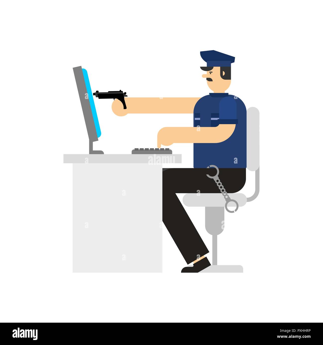 Virtual police officer Stock Vector Images - Alamy