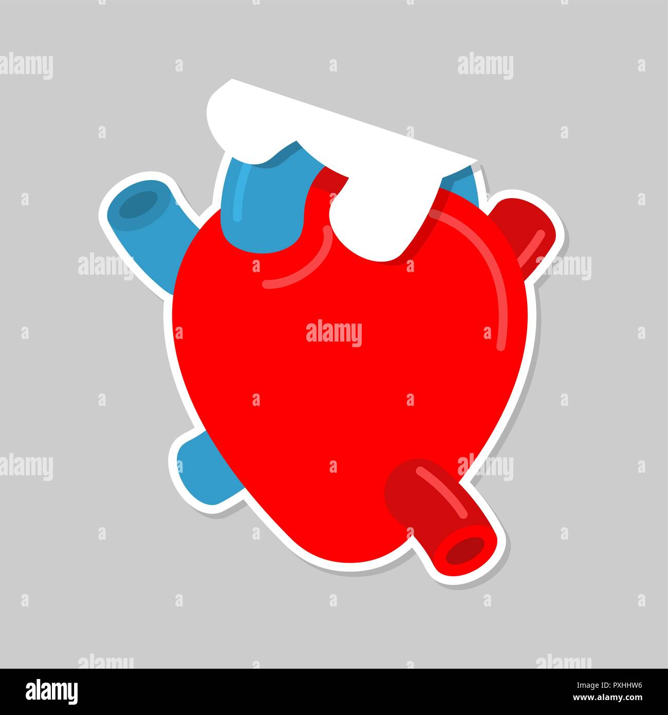 Human heart sticker medical Stock Vector Images - Alamy