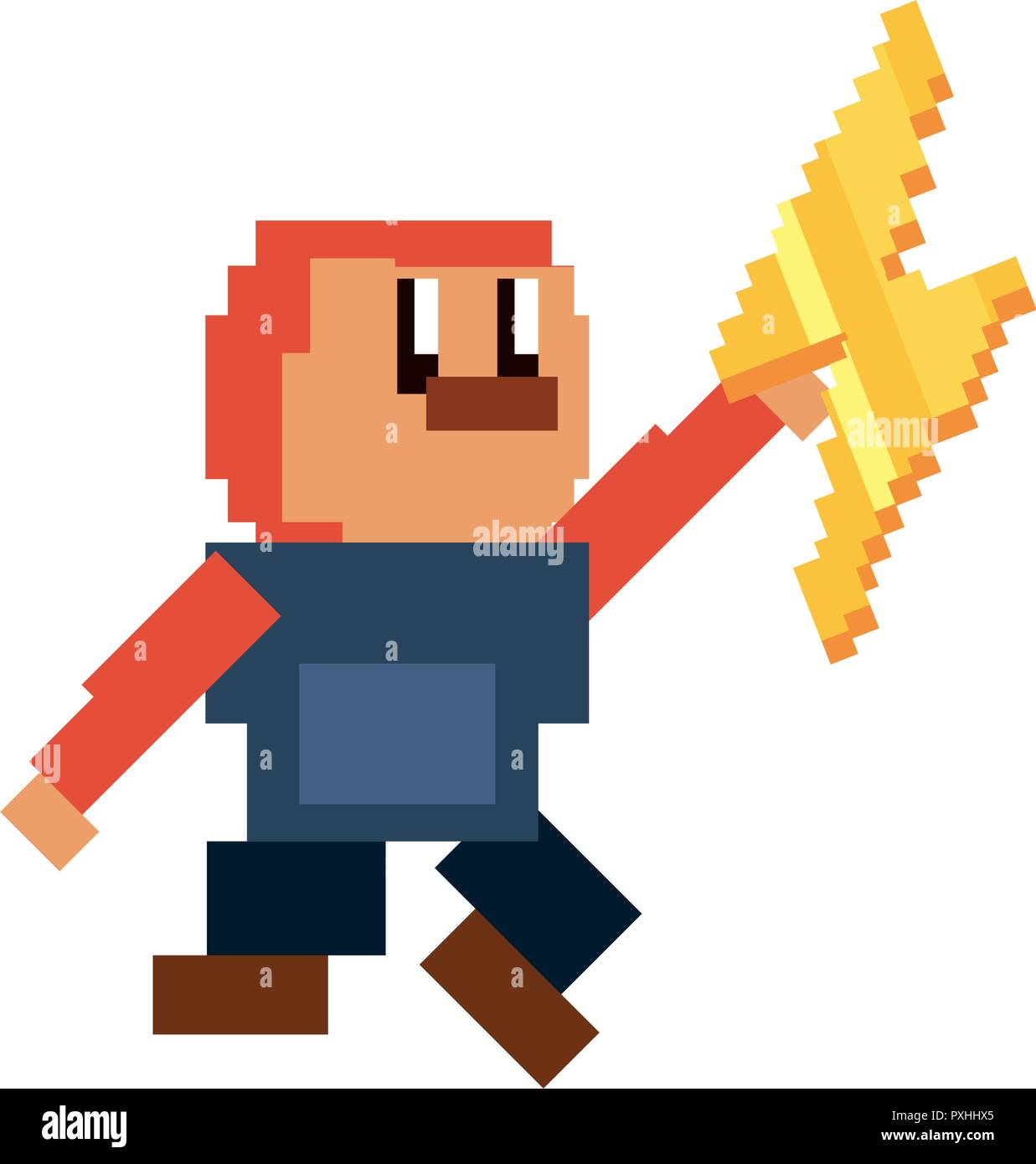 Pixel thunderbolt hi-res stock photography and images - Alamy