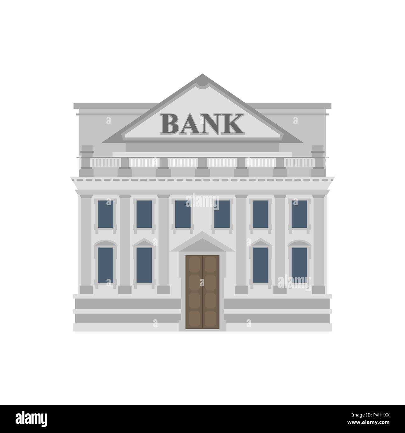 Bank building. Historical financial architecture with columns Stock ...