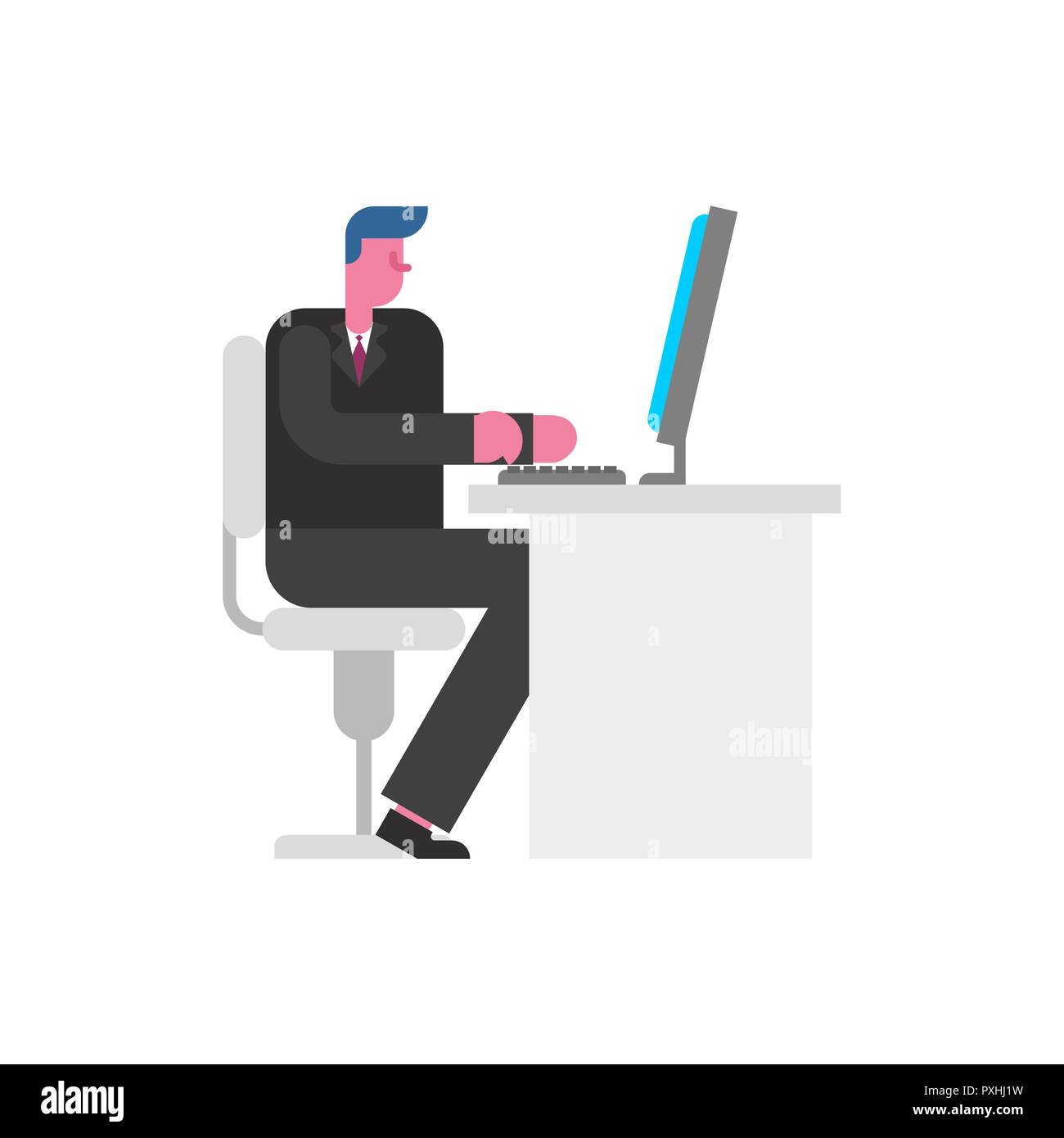 Project manager desktop computer Stock Vector Images - Alamy