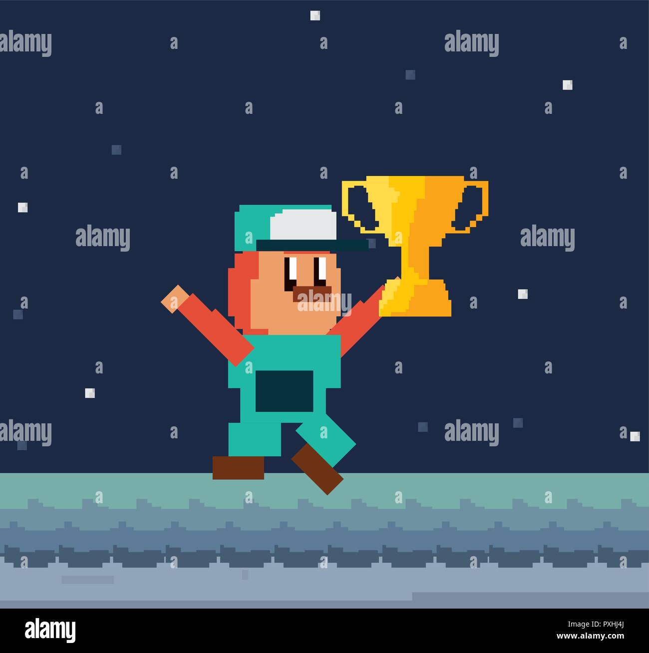 character with trophy video game vector illustration Stock Vector Image ...