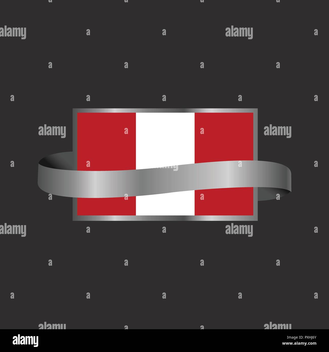 Peru flag ribbon Stock Vector Images - Alamy