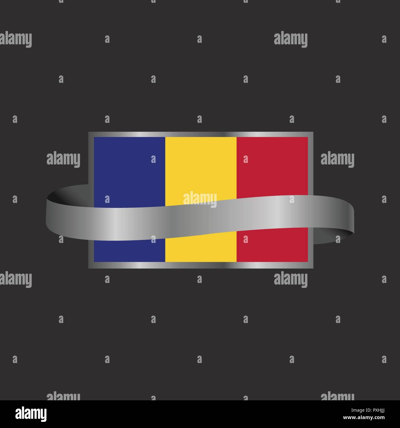Romania flag Ribbon banner design Stock Vector Image & Art - Alamy