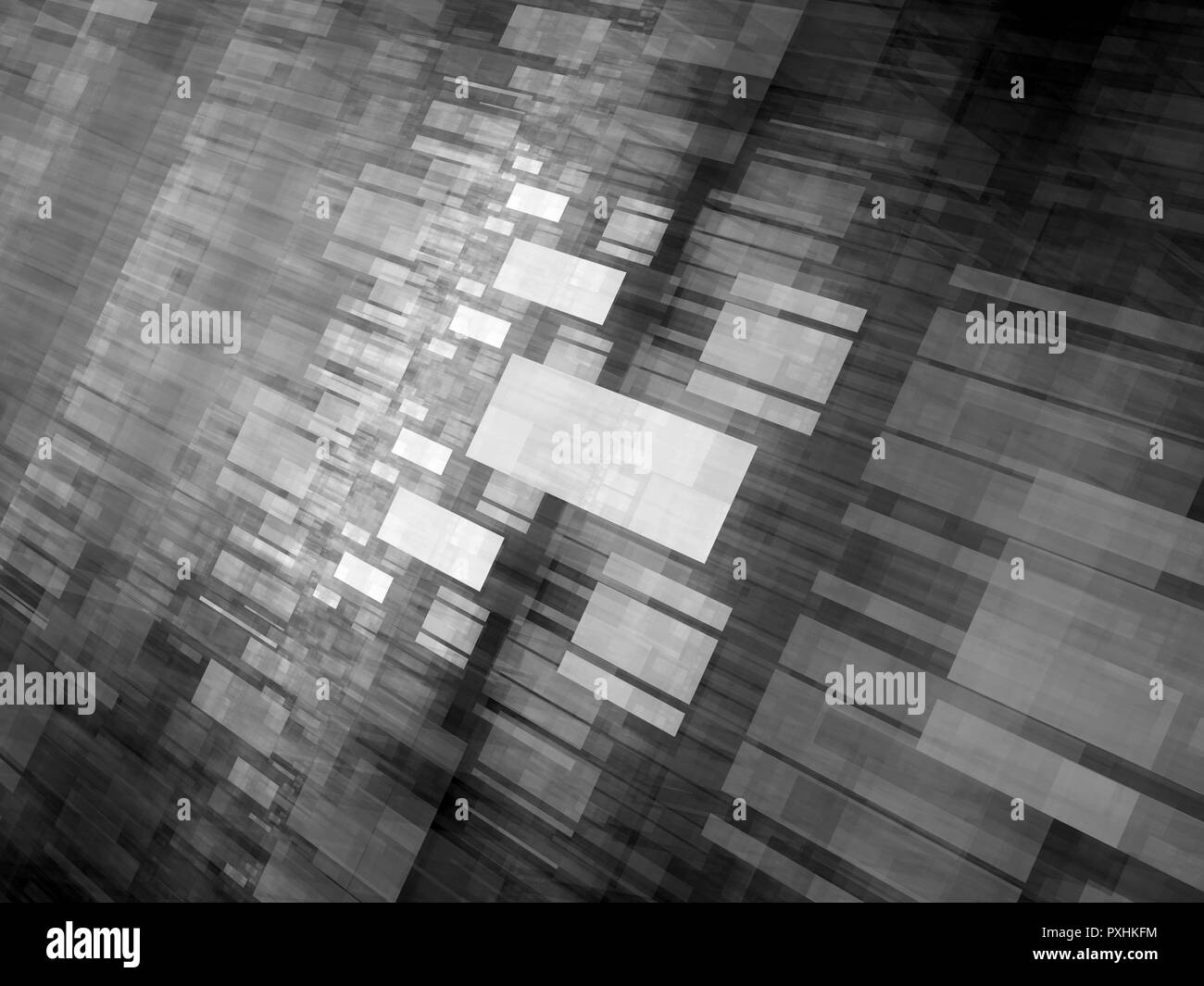 Flying rectangles, new technology, computer generated abstract ...