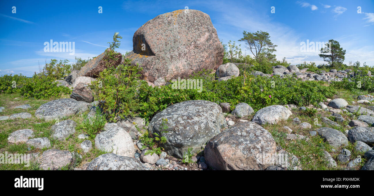 A huge granite boulder on Cape Purekkari in Estonia Stock Photo - Alamy