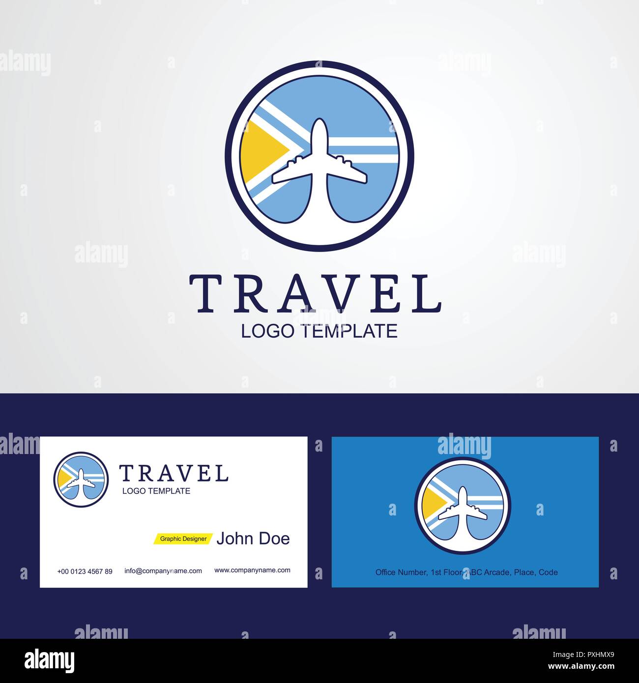 Travel Tuva Creative Circle flag Logo and Business card design Stock ...