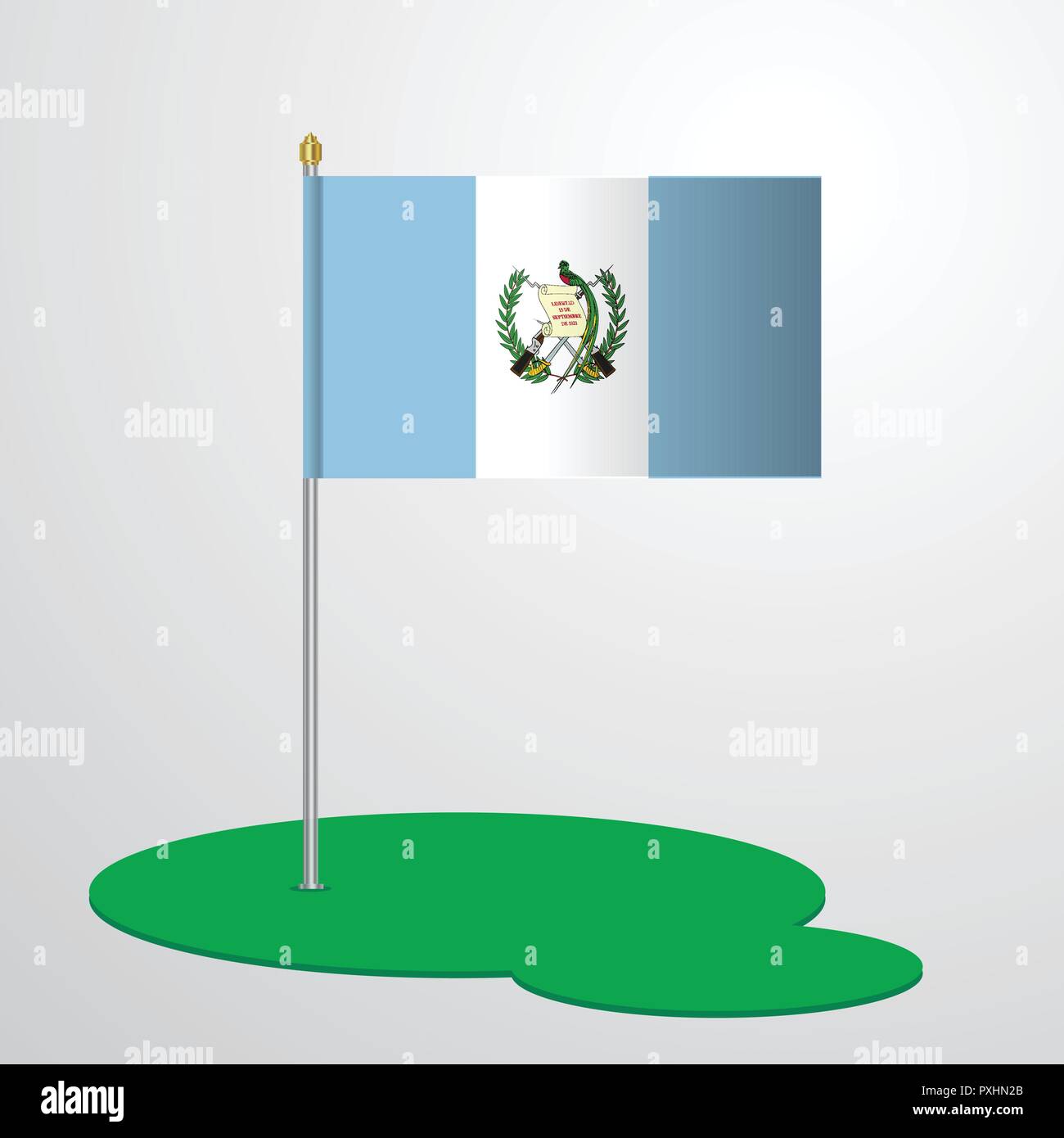 Guatemala flagpole symbol Stock Vector Images - Alamy