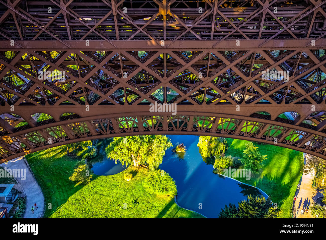 View from inside eiffel tower hi-res stock photography and images - Alamy