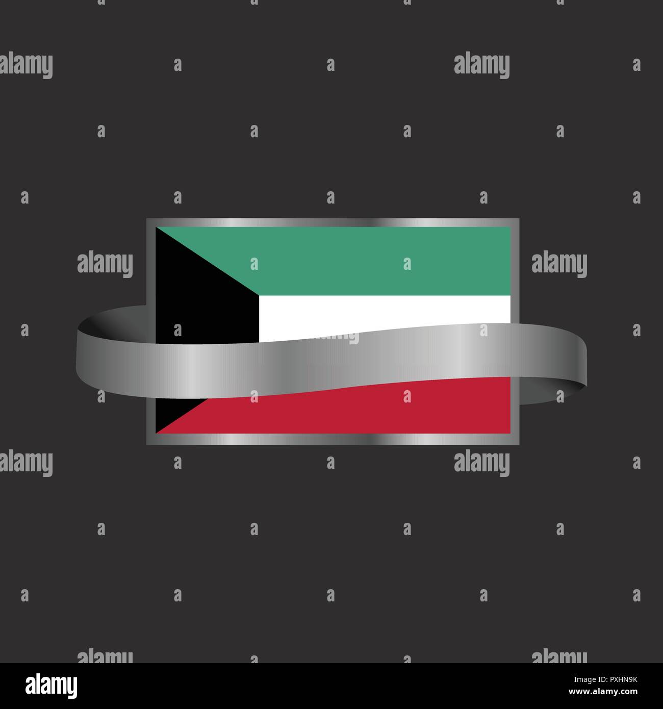 Kuwait flag Ribbon banner design Stock Vector Image & Art - Alamy