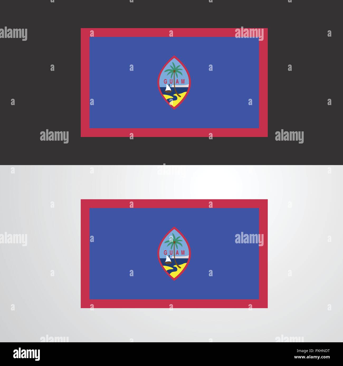 Guam Flag banner design Stock Vector Image & Art - Alamy