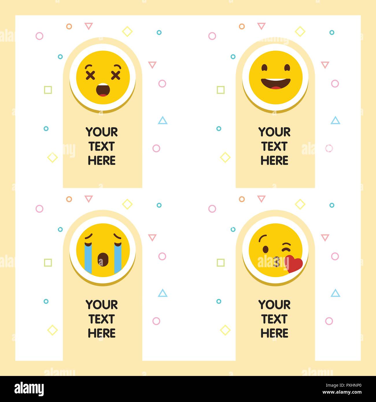 Emoji with your message design vector Stock Vector Image & Art - Alamy