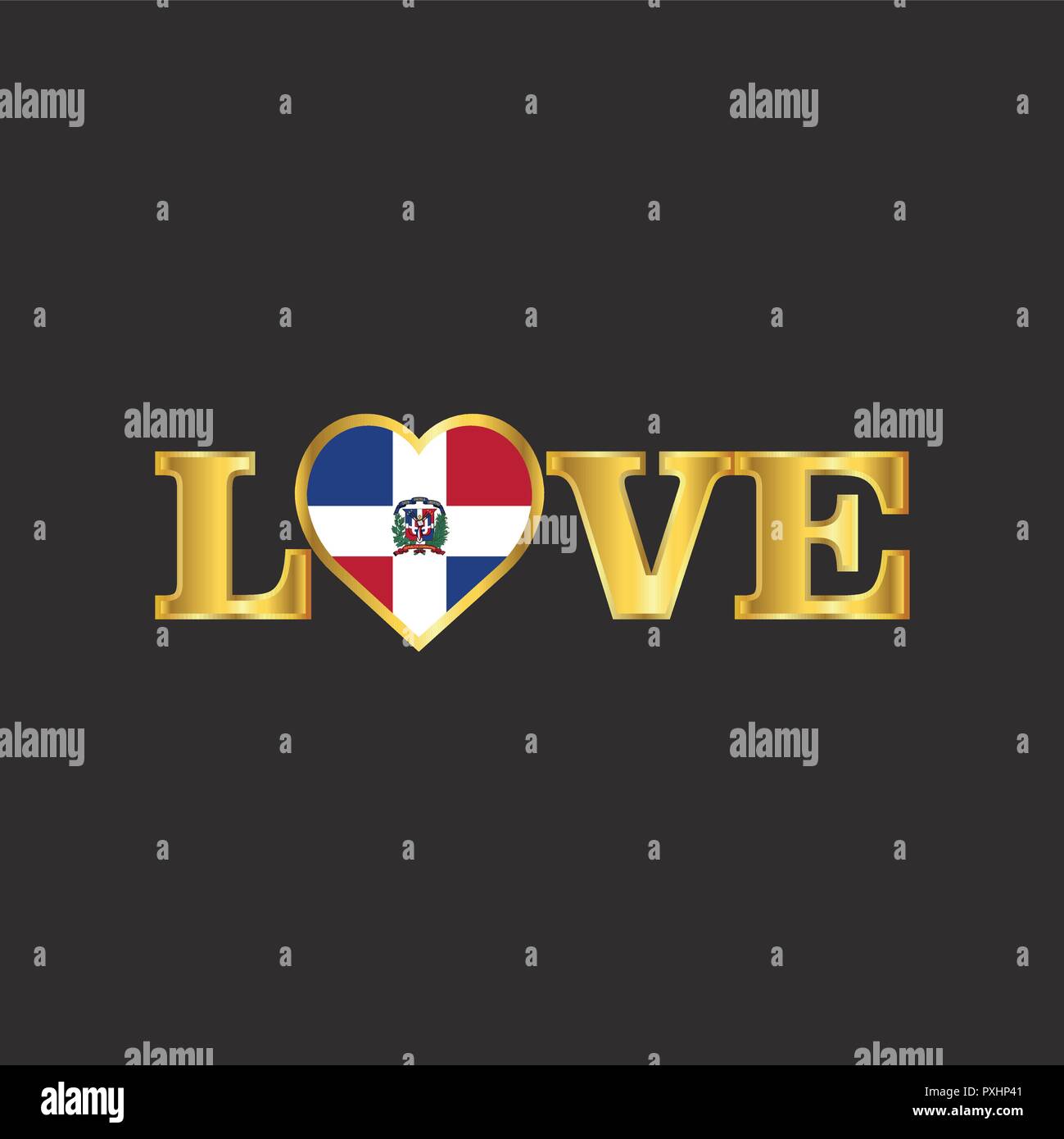 Love dominican republic symbol heart Stock Vector Images - Alamy