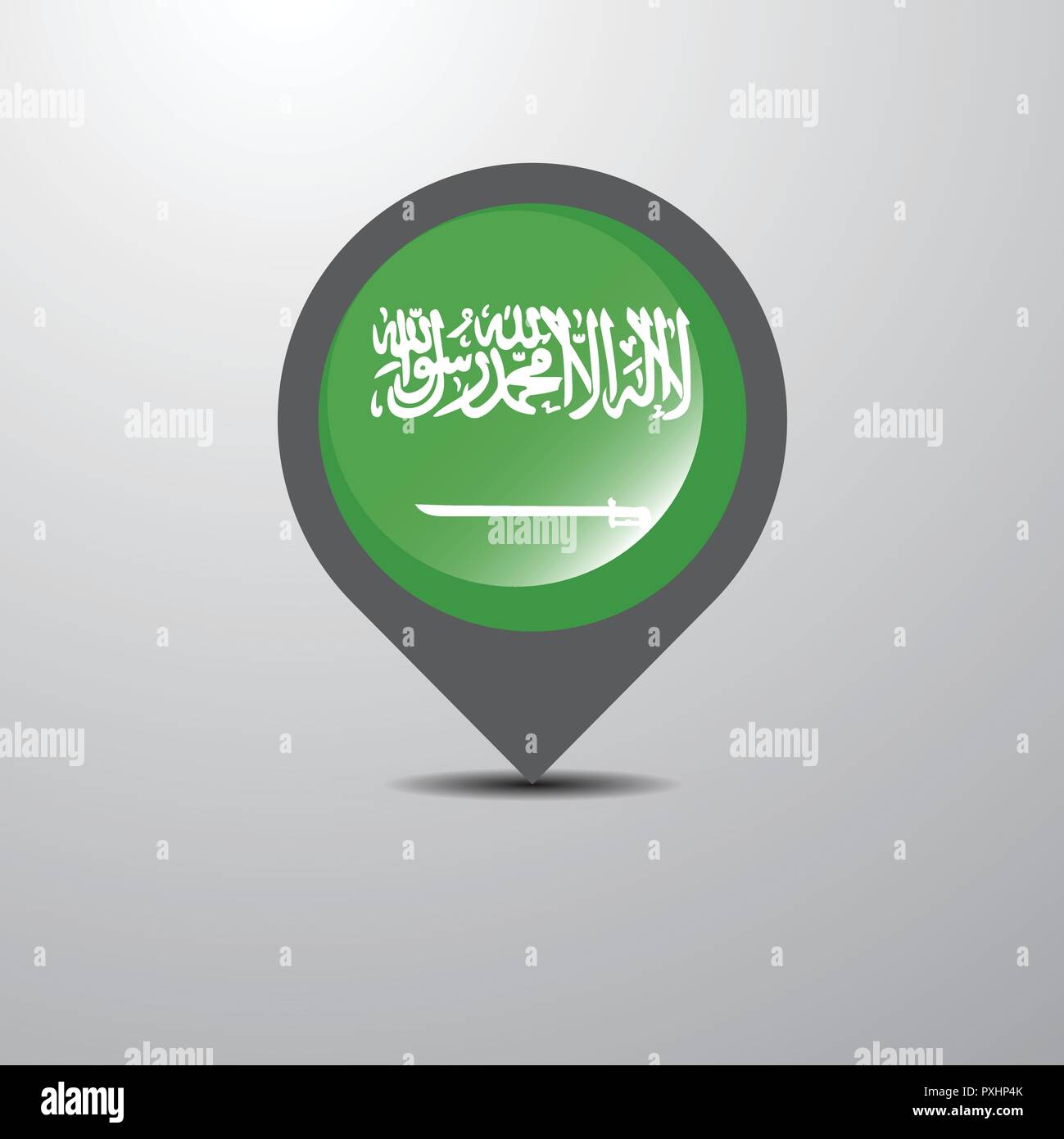 Saudi Arabia Map Pin Stock Vector Image & Art - Alamy