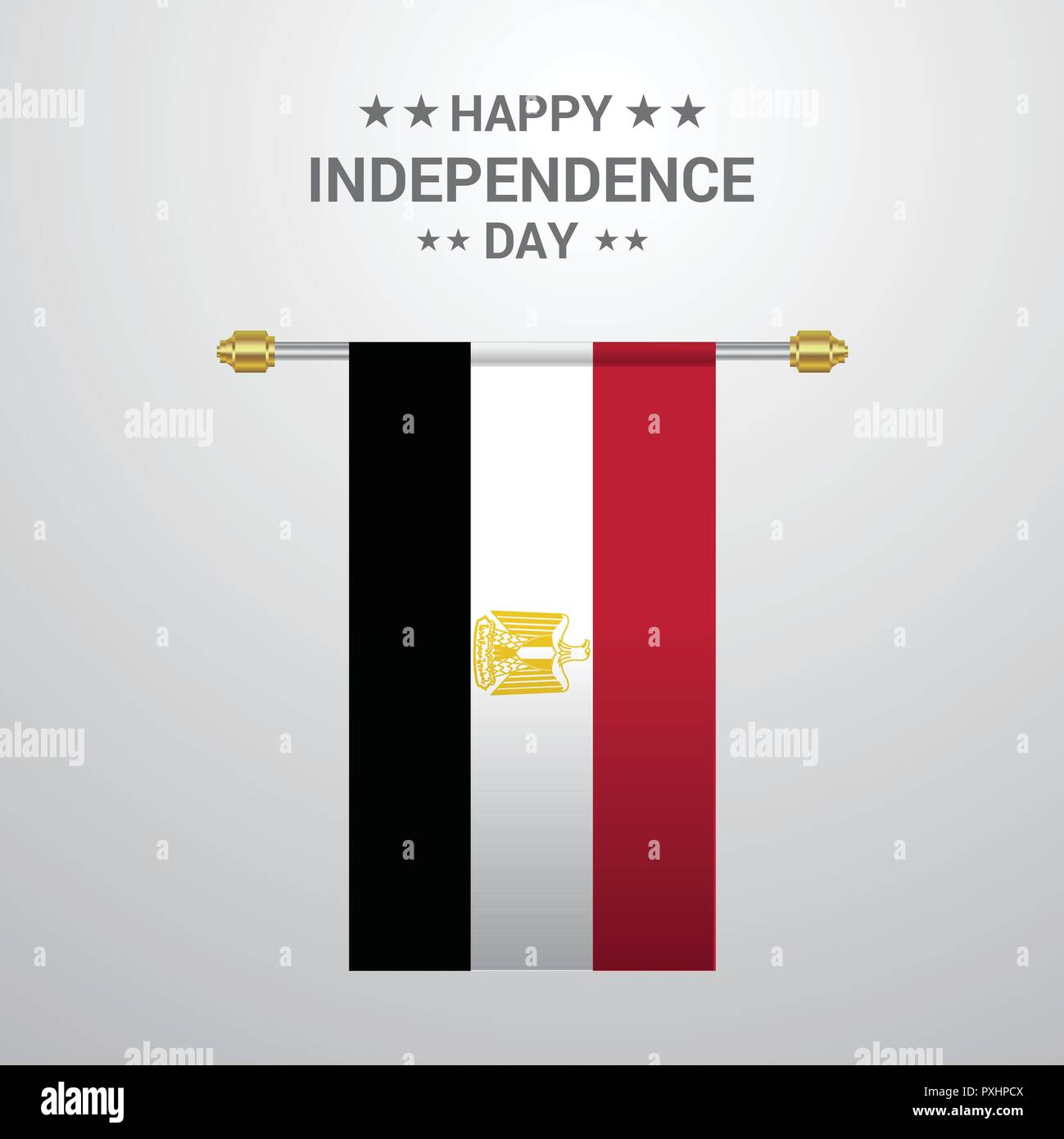 Egypt Independence day hanging flag background Stock Vector Image & Art ...