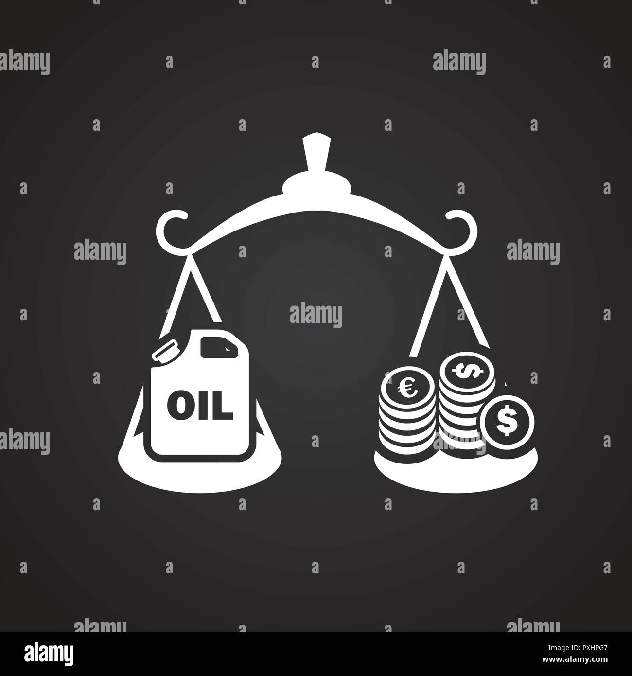 Oil rate scales on black background Stock Vector Image & Art - Alamy