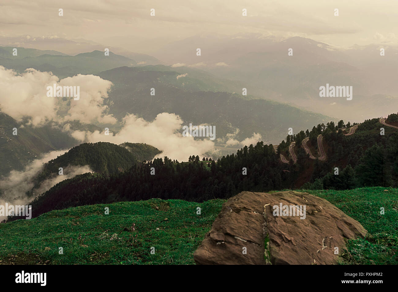 Beautiful peaks of Pir Chinasi, Pakistan. Taken on 15th Sep, 2018 Stock ...