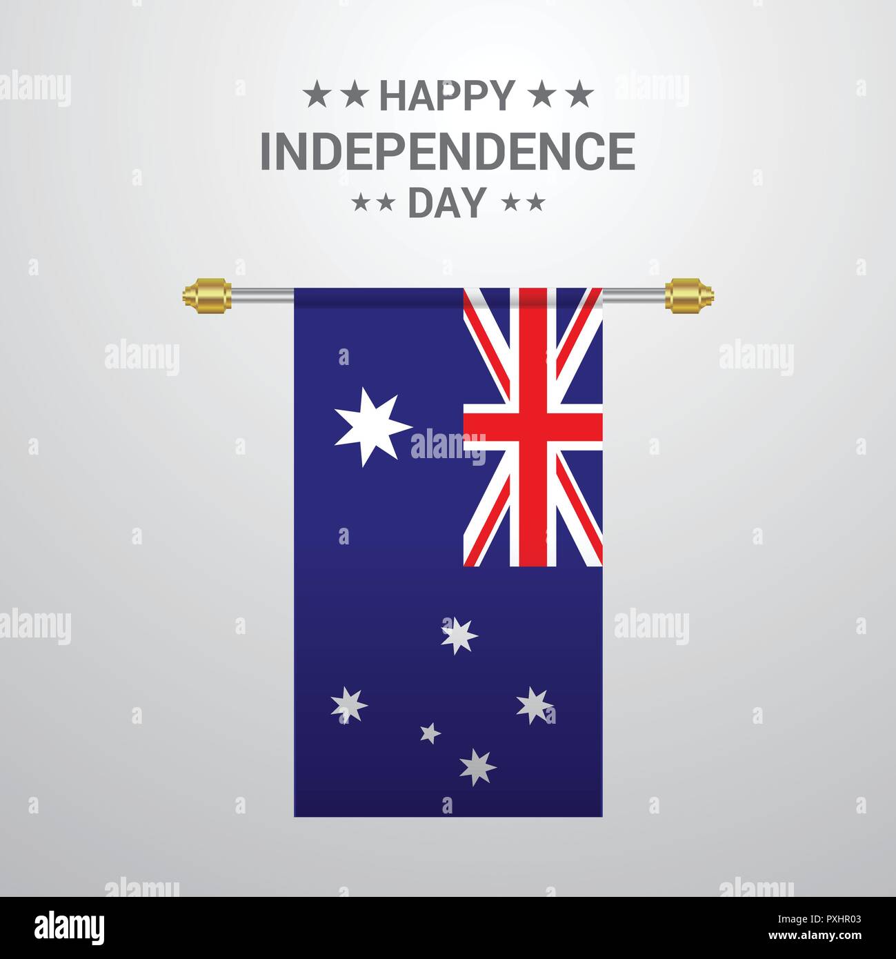 Australia Independence day hanging flag background Stock Vector Image ...